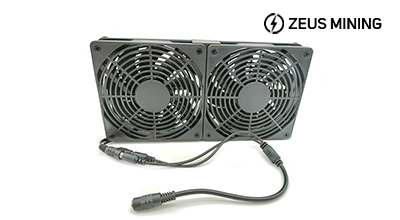 Adjustable speed dual fan cooler 12cm | Zeus Mining